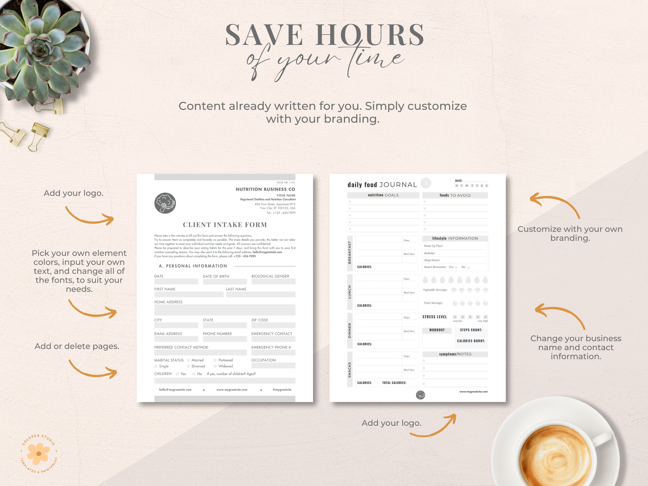 Nutrition Client Intake Form Nutrition Coach Template Intake Form ...