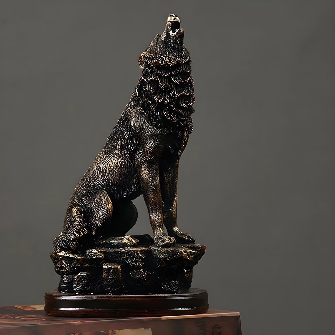 Werewolf Statue Canis Lupus Sculpture, Roaring Wolf, Lycanthrope Statue ...