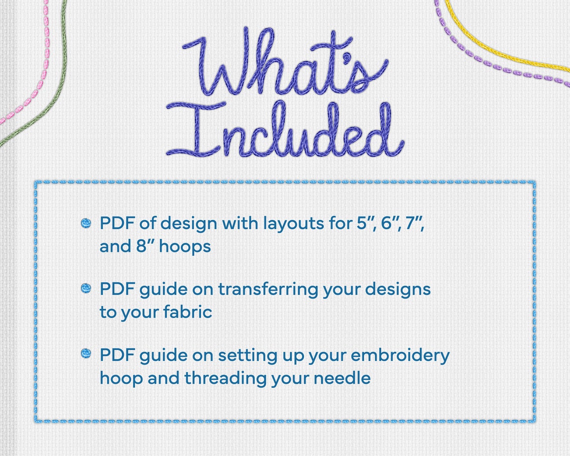 2024 Embroidery Calendar PDF Embroidery Pattern | Customizable Hand ...