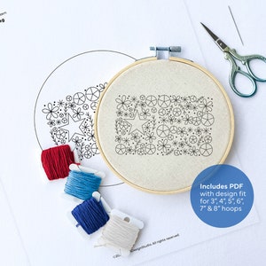 Texas PDF Embroidery BUNDLE | 6 Patterns | Beginner Hand Embroidery ...