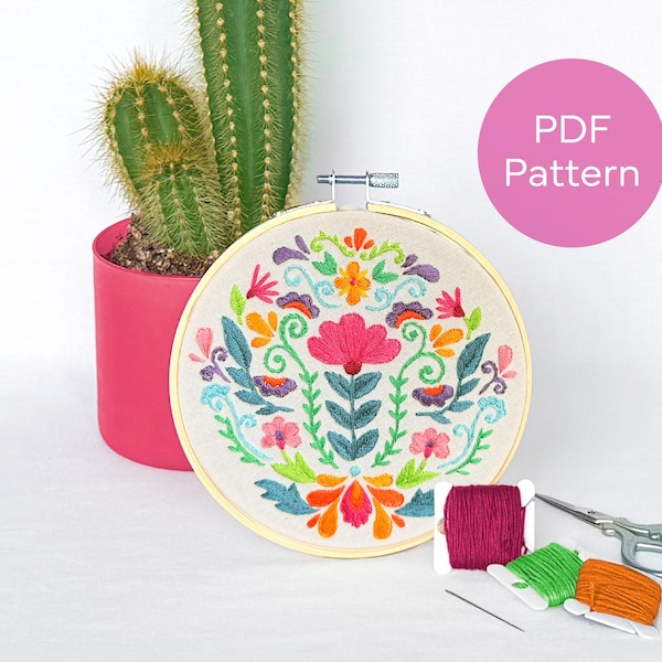 Mexican Embroidery Pattern - Etsy
