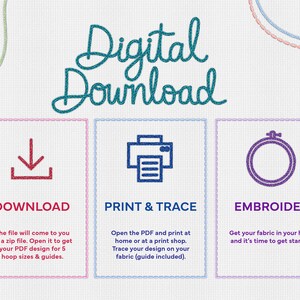 2024 Embroidery Calendar PDF Embroidery Pattern | Customizable Hand ...