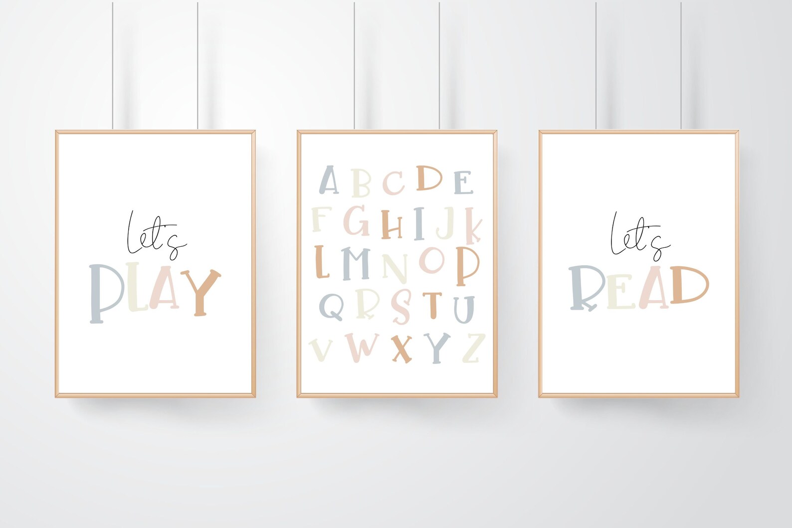 Let's Play Let's Read | Soft Color Fun Letters Kids Poster | Printable ...