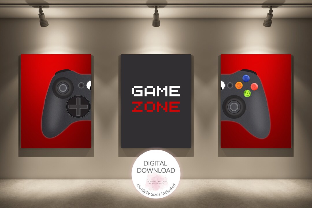 Game Zone | Printable Wall Art | Gamer Inspired Wall Art | Kids Play ...