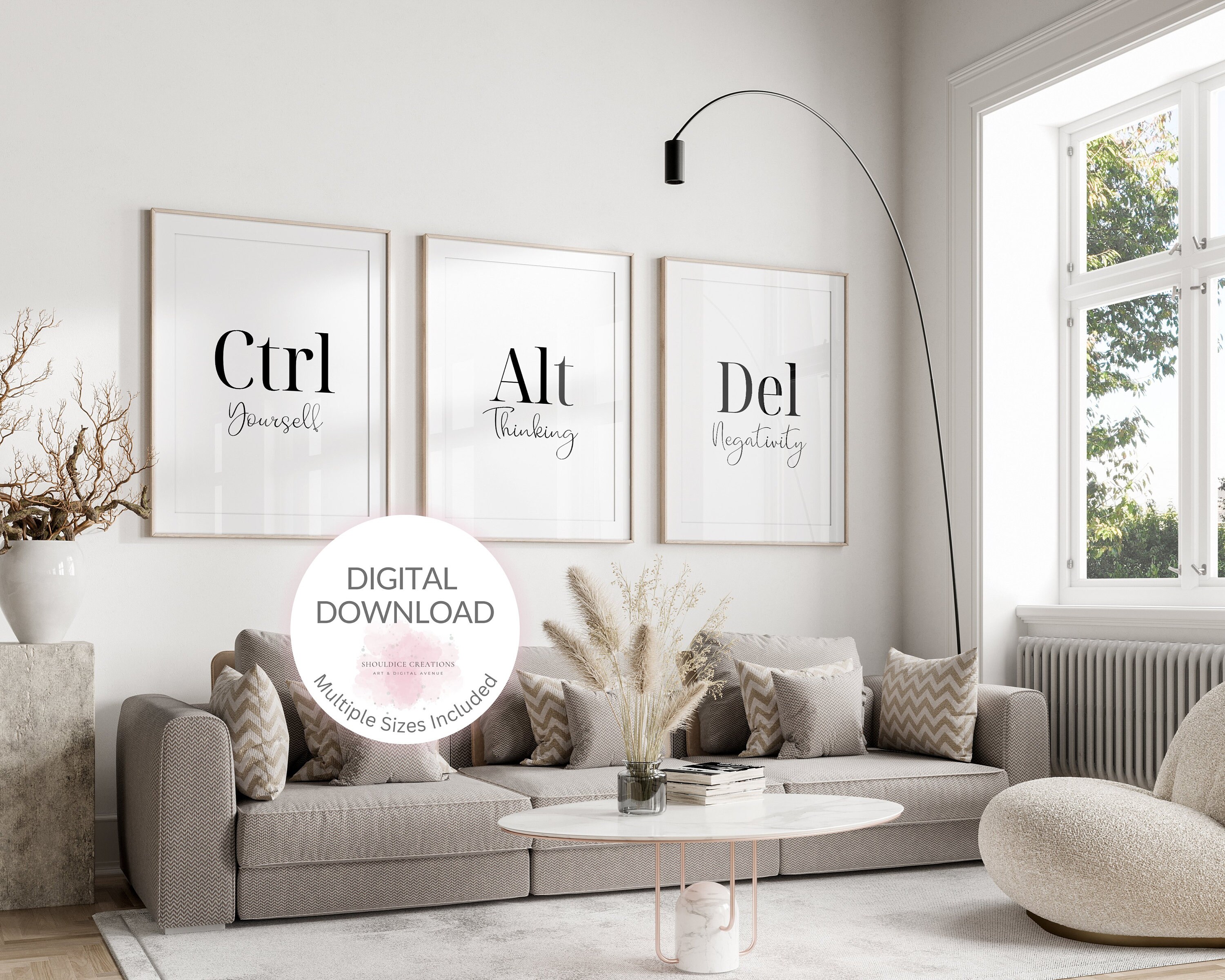 Ctrl, Alt, Del | Printable Wall Art | Motivational Decor for Office ...