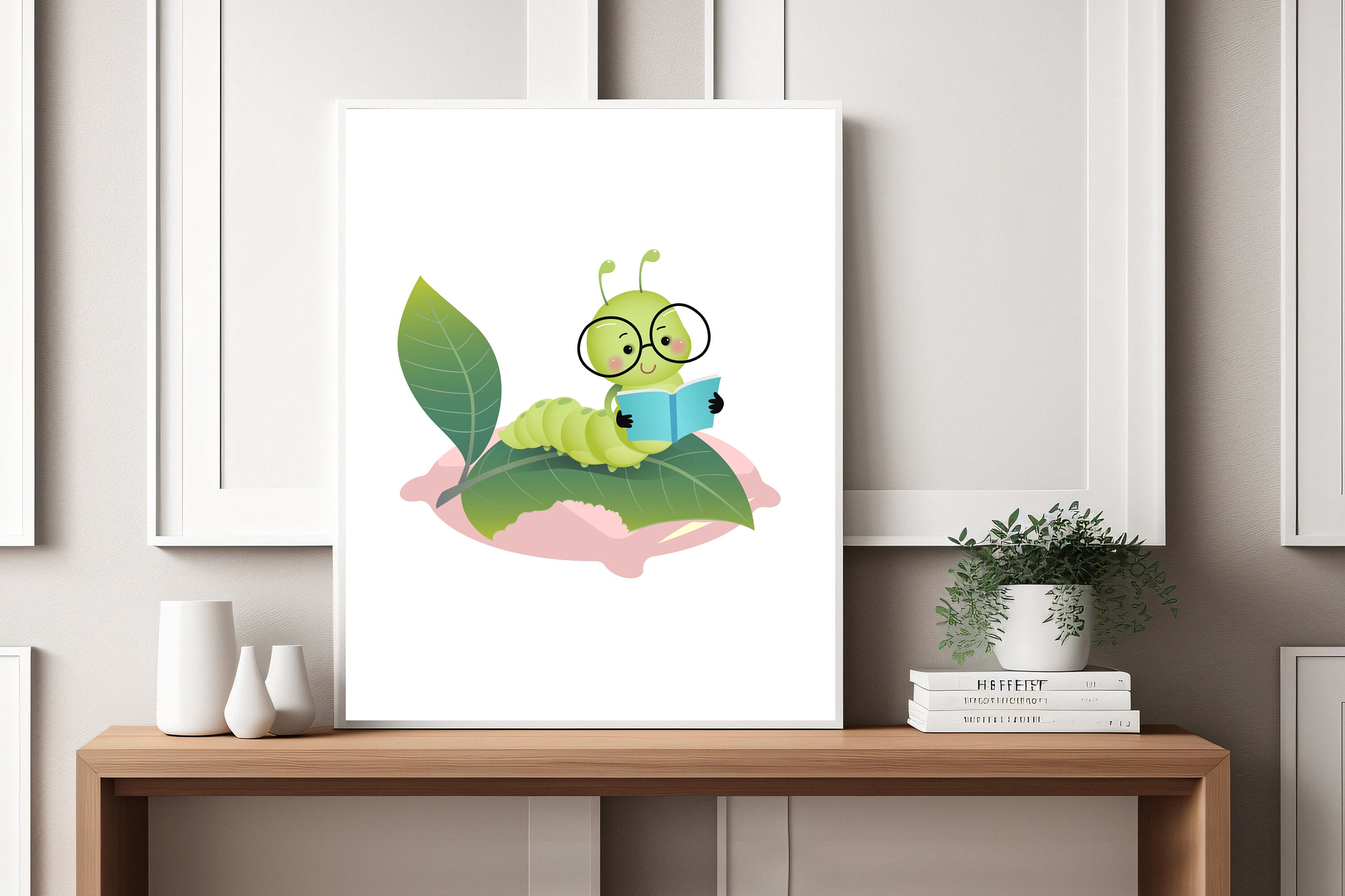 Cozy Corner | Owl and Book Worm | Printable Wall Art | Kids Play Room ...