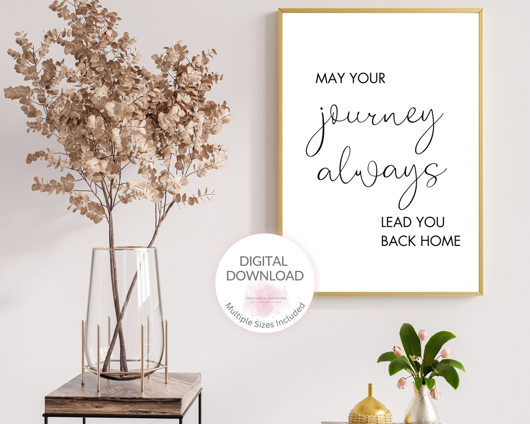 May Your Journey Always Lead You Back Home Printable Home Wall Art ...