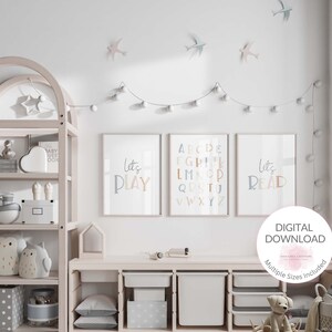 Let's Play Let's Read | Soft Color Fun Letters Kids Poster | Printable ...