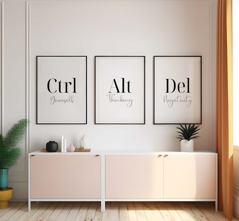 Ctrl, Alt, Del | Printable Wall Art | Motivational Decor for Office ...