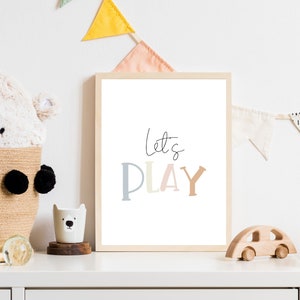 Let's Play Let's Read | Soft Color Fun Letters Kids Poster | Printable ...