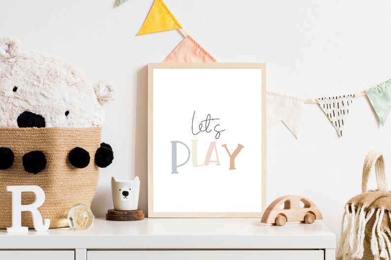 Let's Play Let's Read | Soft Color Fun Letters Kids Poster | Printable ...