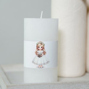 Elegant First Communion Girl Illustration With Floral Tiara, Sacred ...