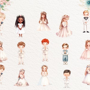 First Communion Watercolor Clipart Bundle | Digital Religious ...