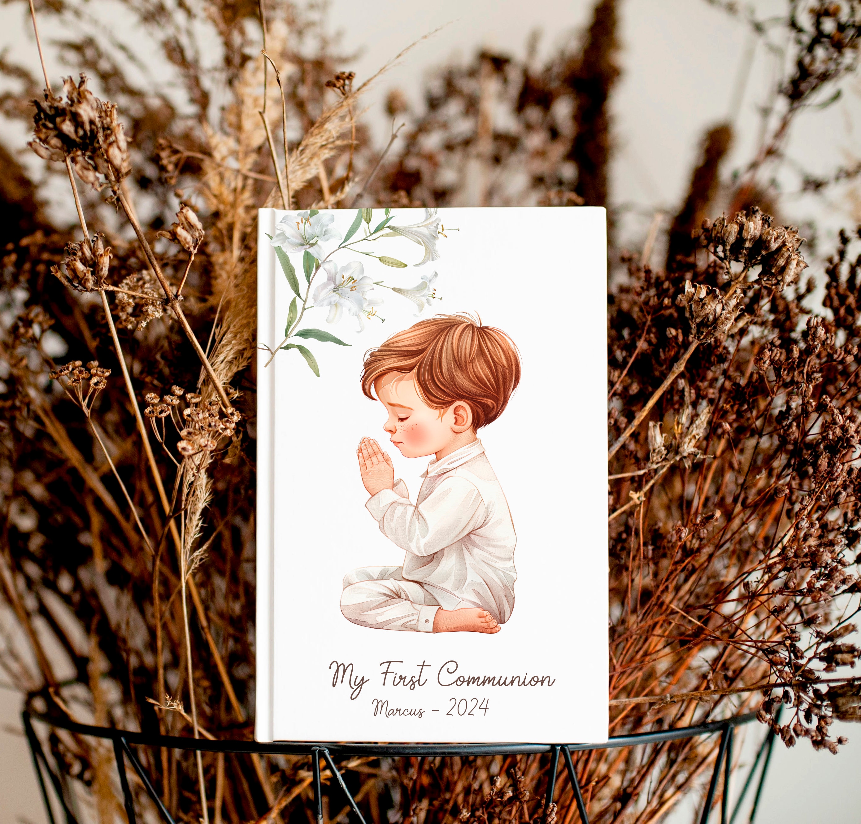 Elegant First Communion Boys Clipart: Praying Boy Illustrations for ...