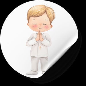 Premium First Communion Boy Watercolor Clipart - Divine Praying Child ...