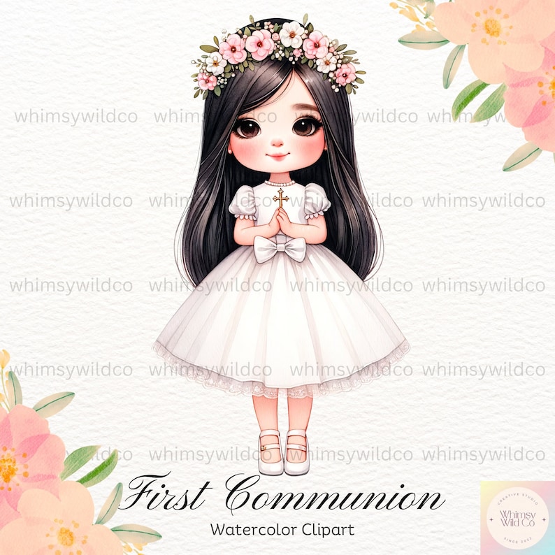 Captivating First Communion Girl Clipart Elegant Christian ...