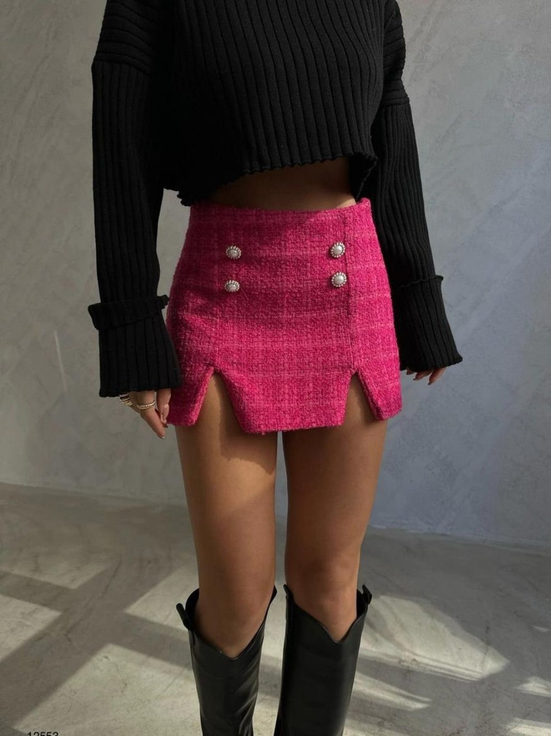 Hi Pinterest Inspired Mini Skirt Customizable Acrylic Colors for Women ...