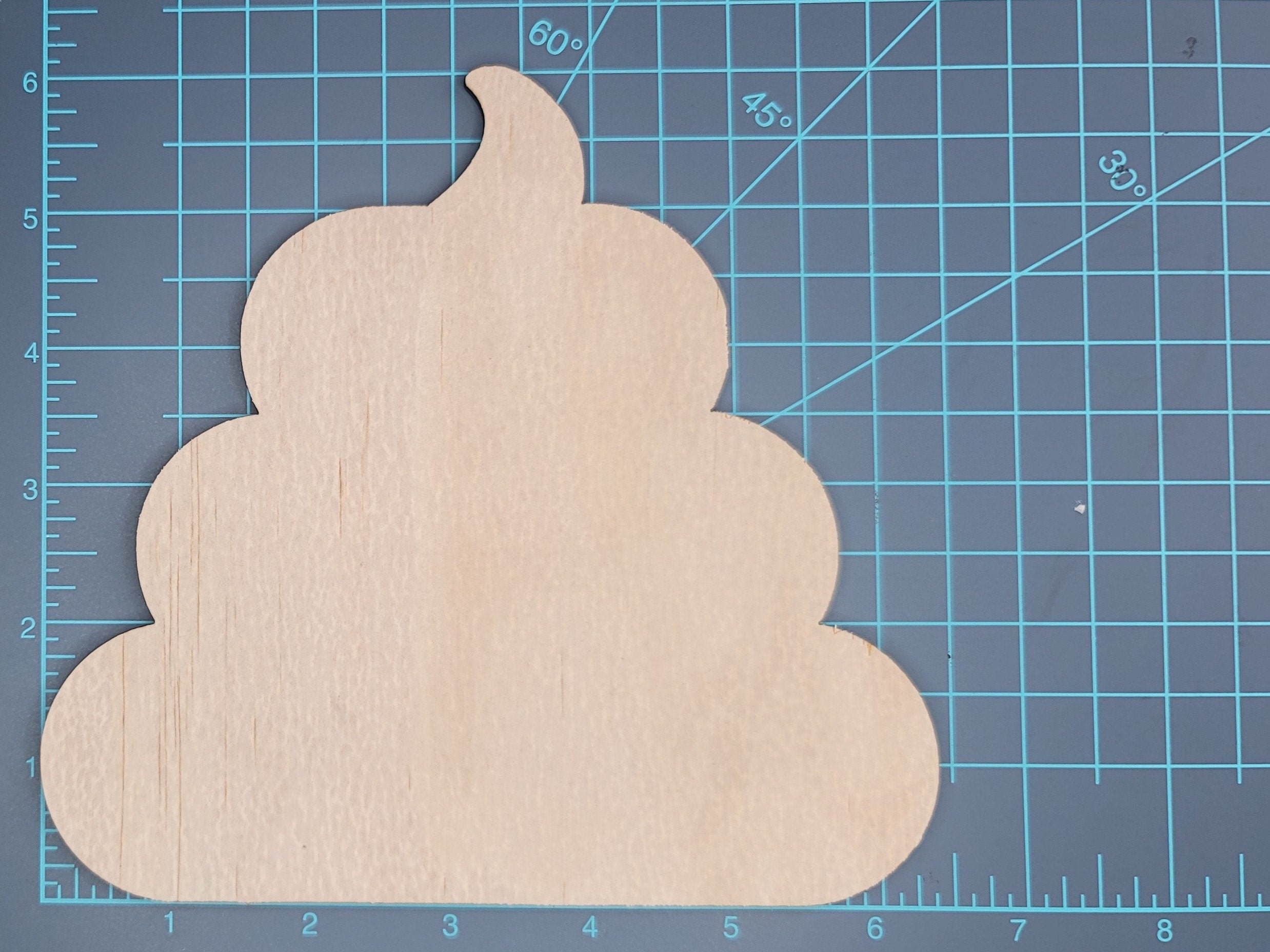 Wreath Attachment Poop Emoji Cutout,lasercut Wood Silhouette ...