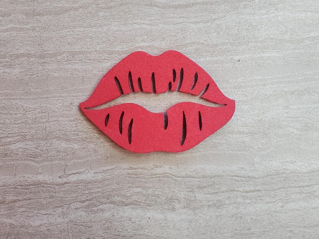 Lightweight Puckered Lips Silhouette,laser Cut Colorful EVA Glitter ...