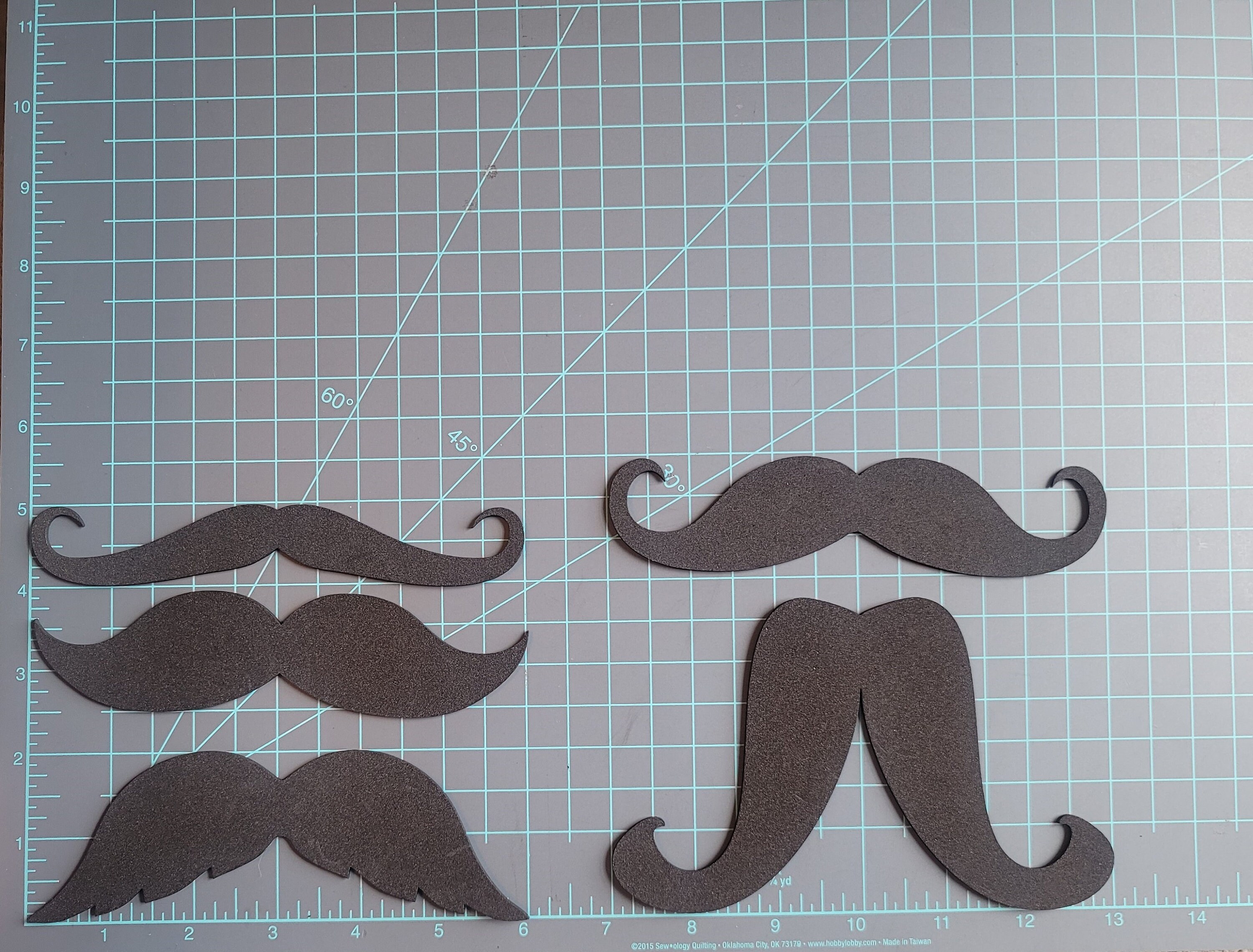 Qty 5-4 & 6 Eva Foam Mustache,wreath Attachment,laser Cut Craft ...