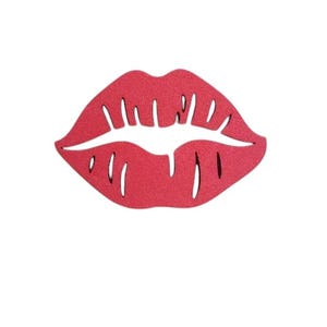 Lightweight Puckered Lips Silhouette,laser Cut Colorful EVA Glitter ...