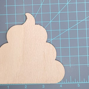 Lightweight WOOD Wreath Attachment Poop Emoji Cutout,laser Cut ...