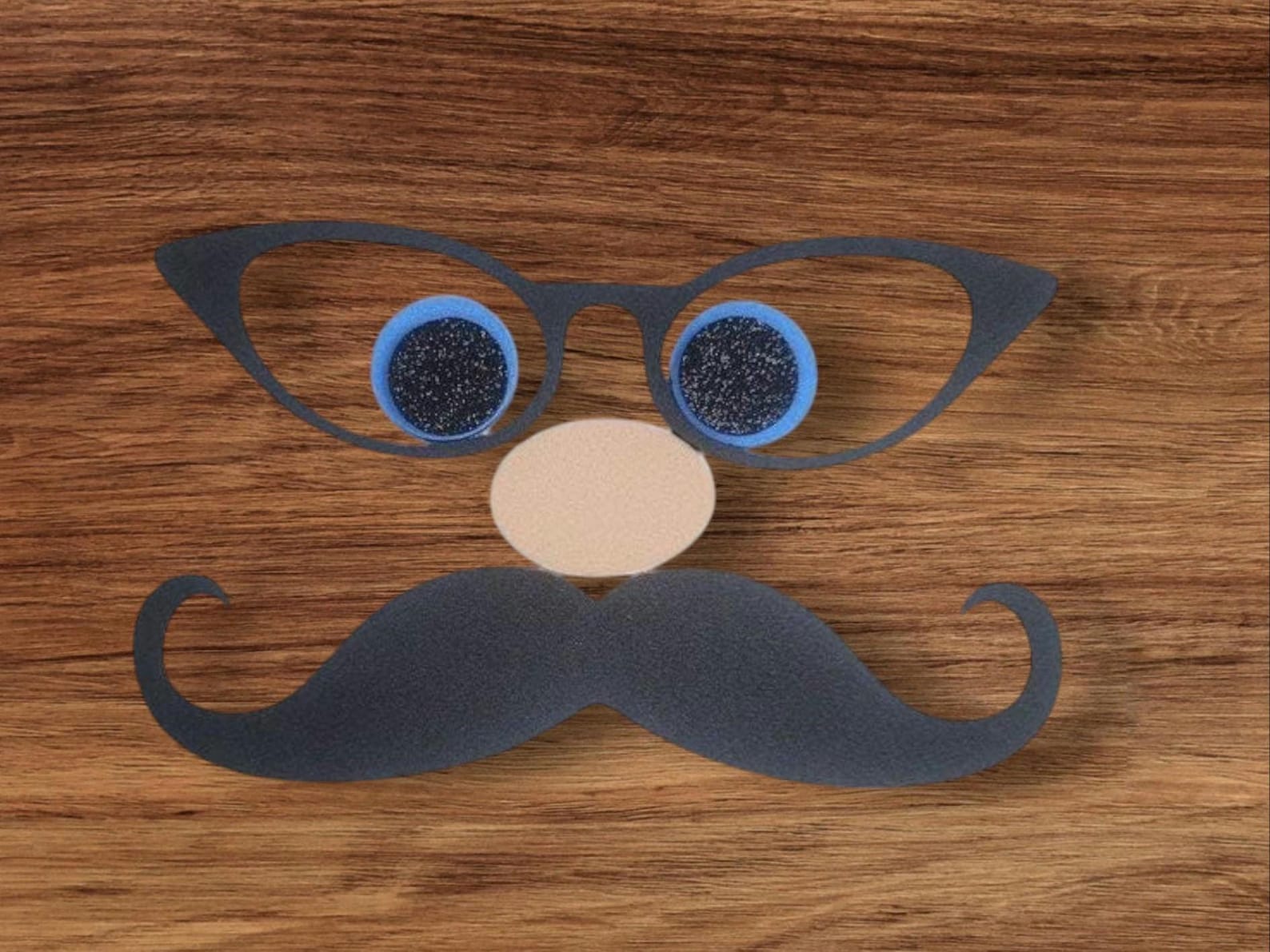 EVA Glitter FOAM Thin Handlebar Mustache Cutouts, Wreath Attachment ...