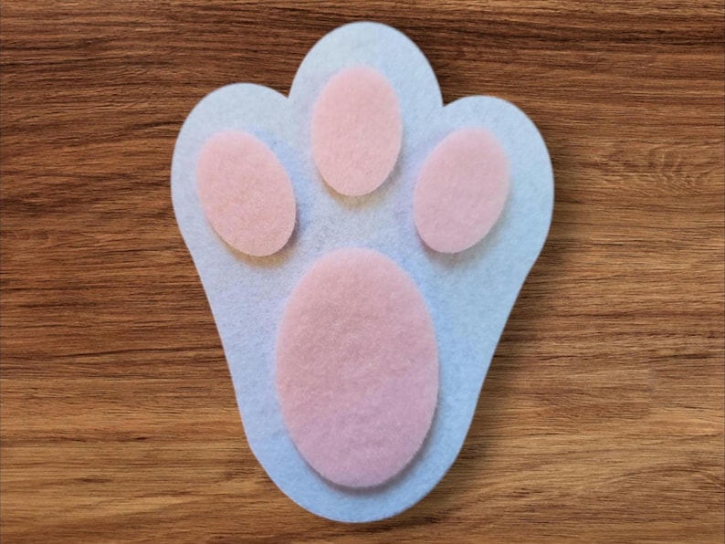 Felt Bunny Paw Cutouts, Laser Cut Rabbit Feet Pads, Easter Wreath ...