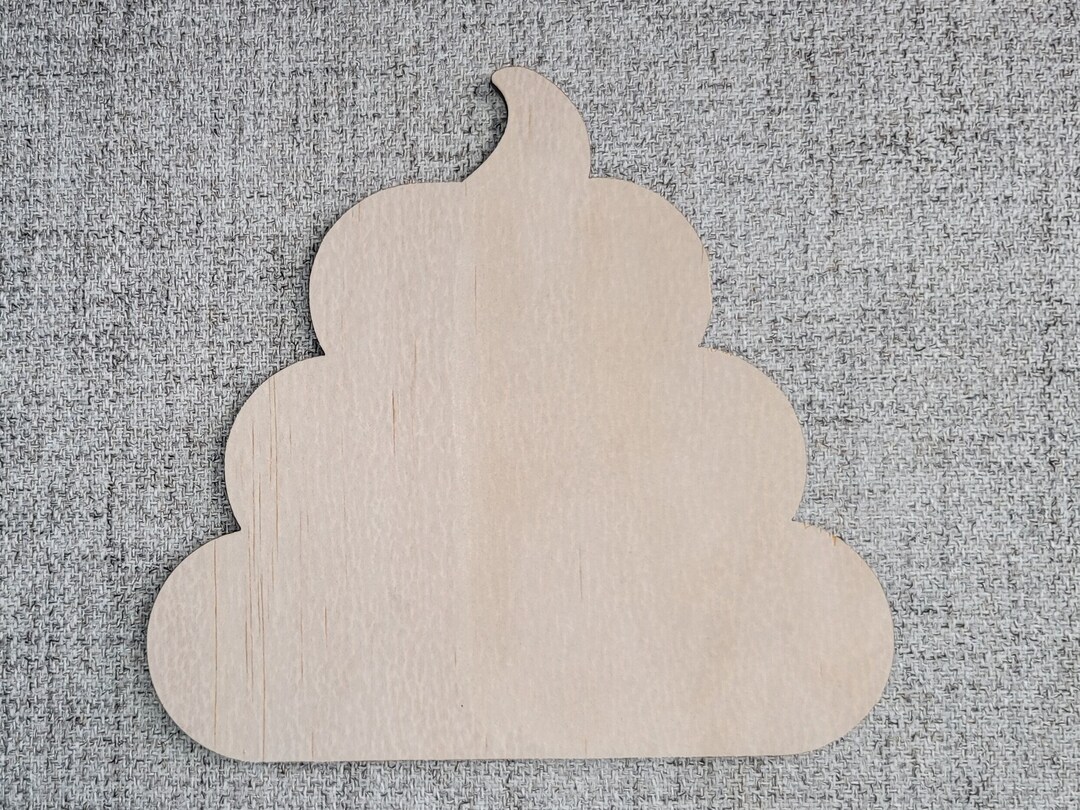 Wreath Attachment Poop Emoji Cutout,lasercut Wood Silhouette ...