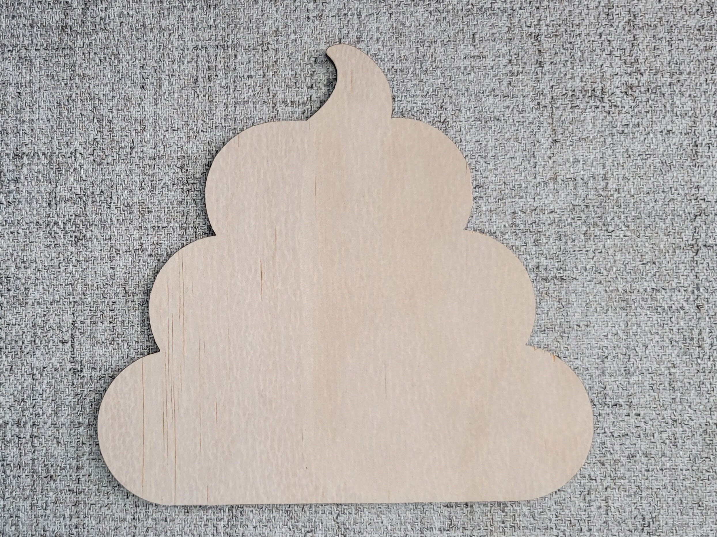 Wreath Attachment Poop Emoji Cutout,lasercut Wood Silhouette ...