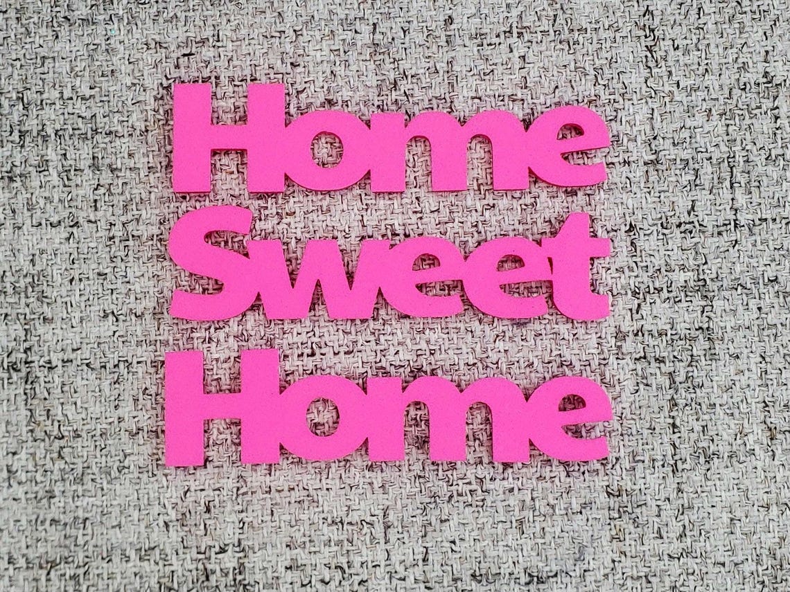 Lightweight Home Sweet Home Word Sign, Laser Cut Craft Shape, EVA Foam ...