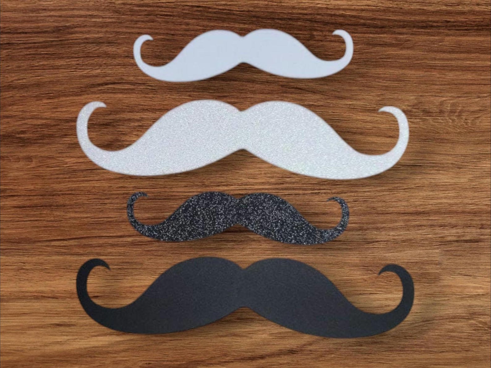 EVA Glitter FOAM Thin Handlebar Mustache Cutouts, Wreath Attachment ...