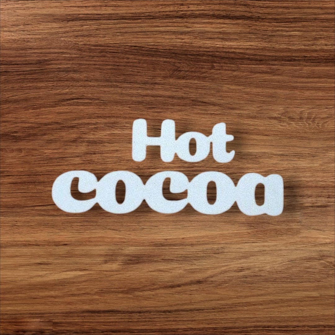 EVA Glitter Foam Hot Cocoa Word Sign Cutouts, Wreath Attachment ...