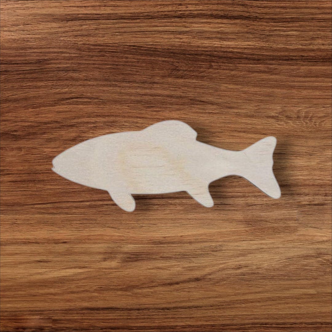 Wood Fish Cutout, Outdoor Themed Wreath Attachment Embellishment, Laser ...