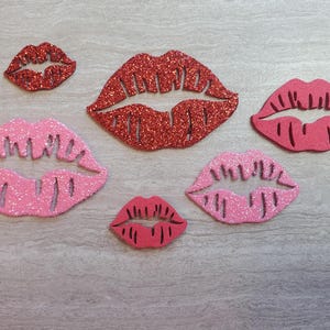 Lightweight Puckered Lips Silhouette,laser Cut Colorful EVA Glitter ...