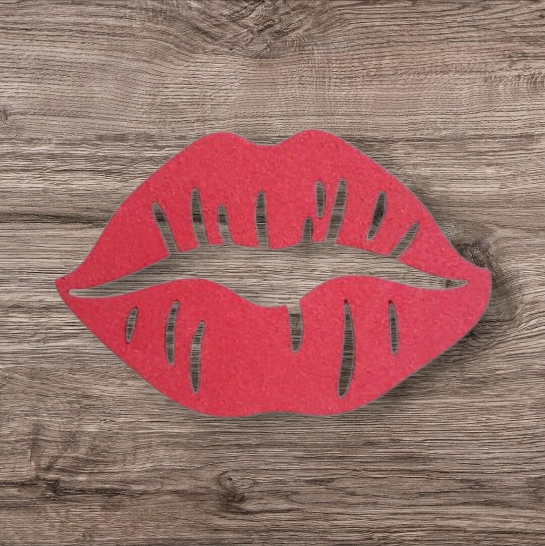 EVA Glitter Foam Puckered Lips Cutouts, Wreath Attachment Embellishment ...