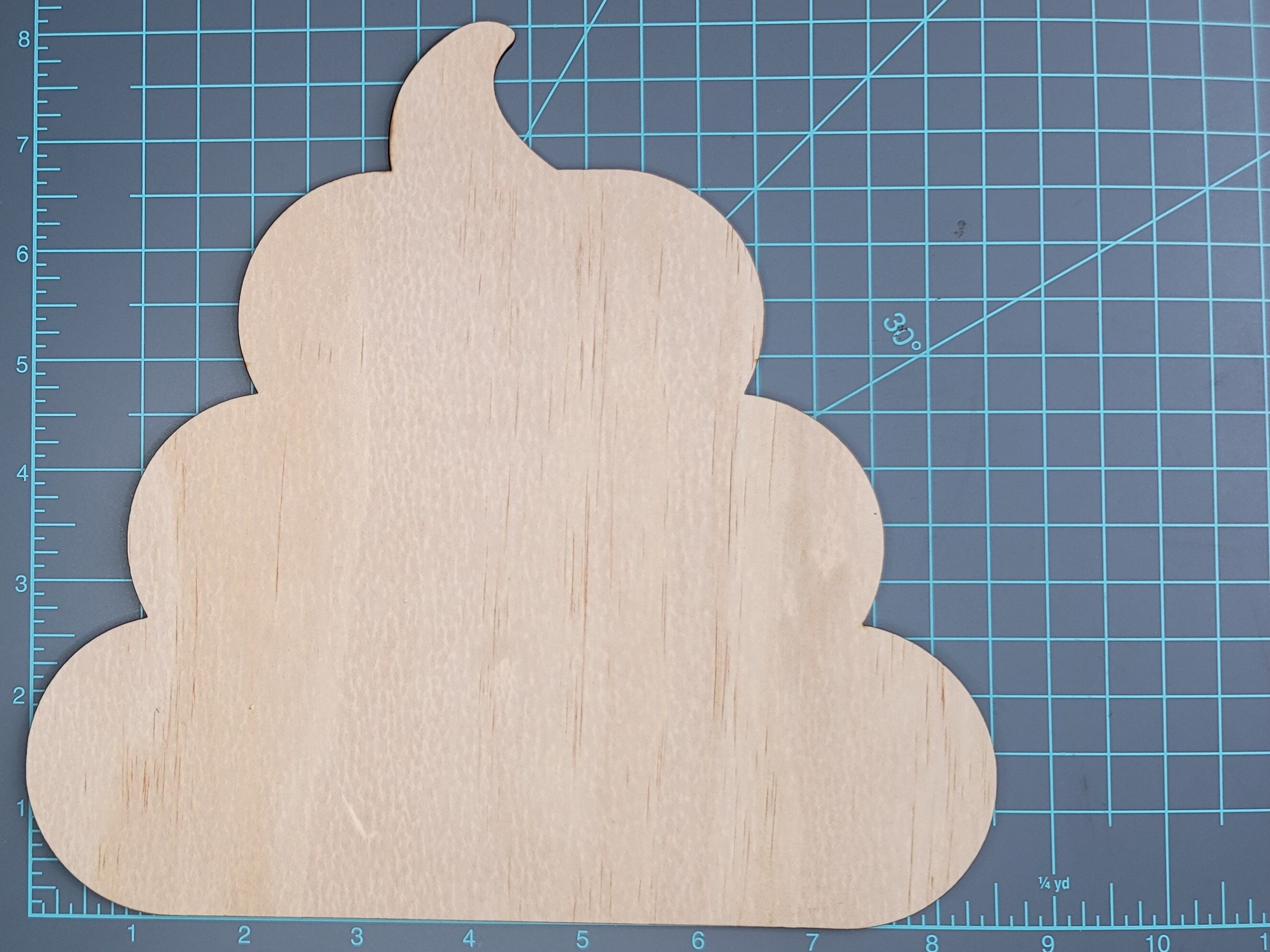 Wreath Attachment Poop Emoji Cutout,lasercut Wood Silhouette ...