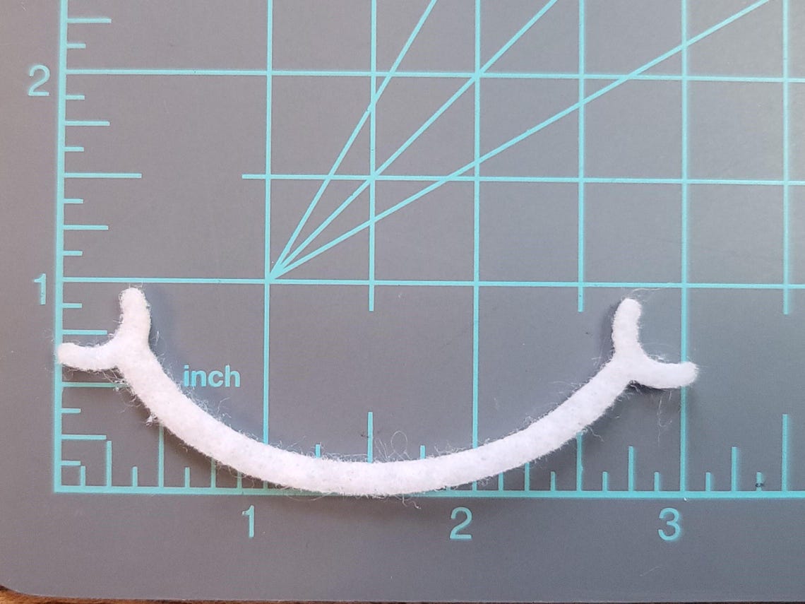 Felt Smiling Mouth Cutouts, Wreath Attachment Embellishment, Laser Cut ...