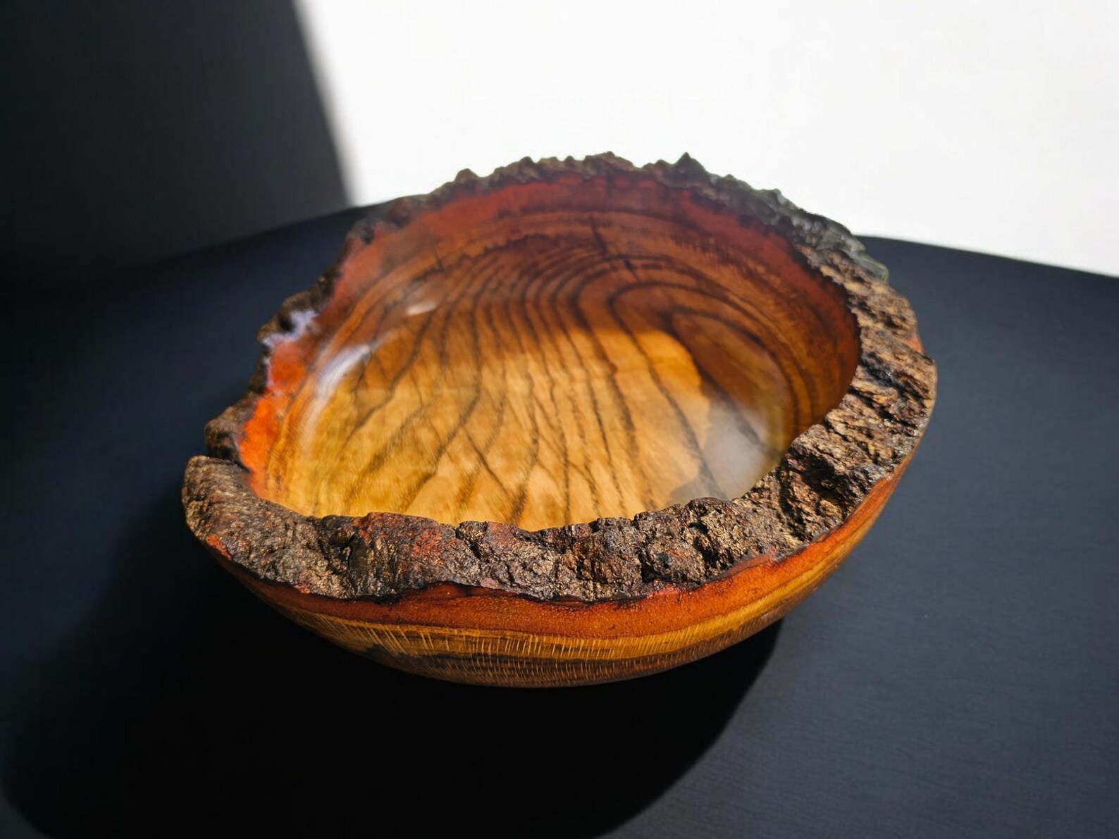 Handmade Oak Burl and Obsidian Stone Wooden Bowl by Aaron Best - Etsy