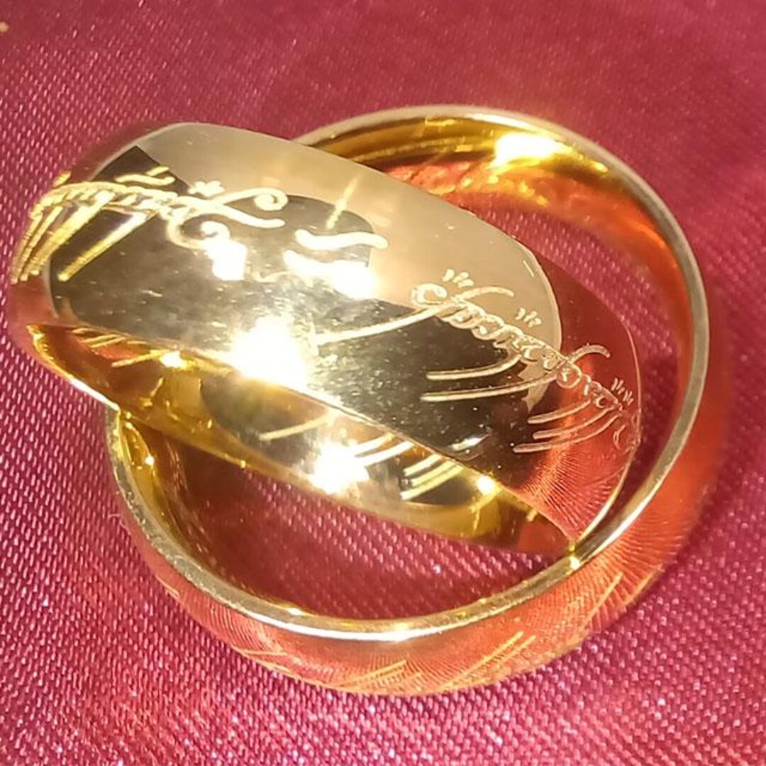 Ring of Power | Elf Ring of Power 6mm Polished Stainless Steel Gold ...
