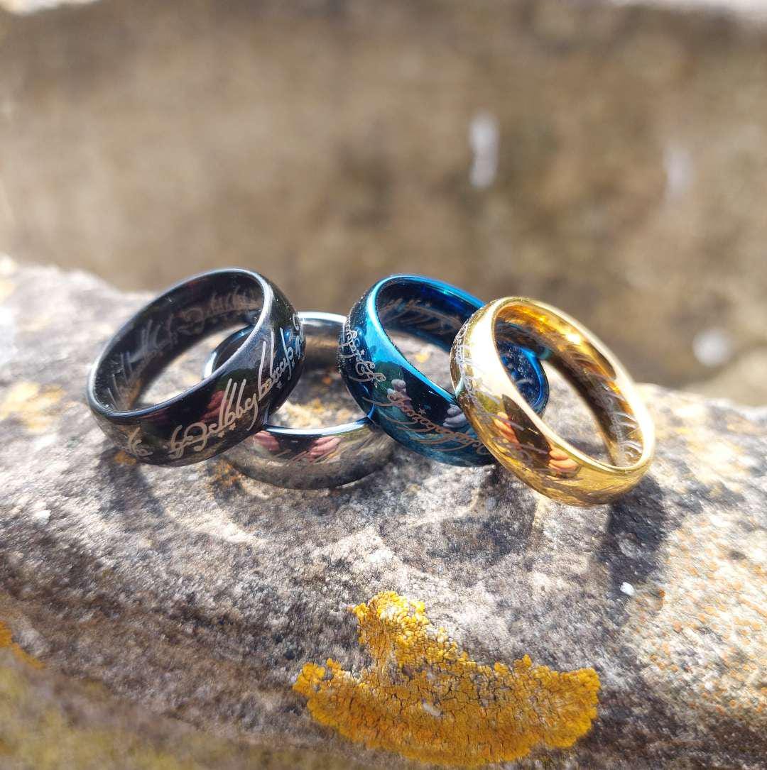 Ring of Power | Elf Ring of Power 8mm Polished Heavy Tungsten Gold ...