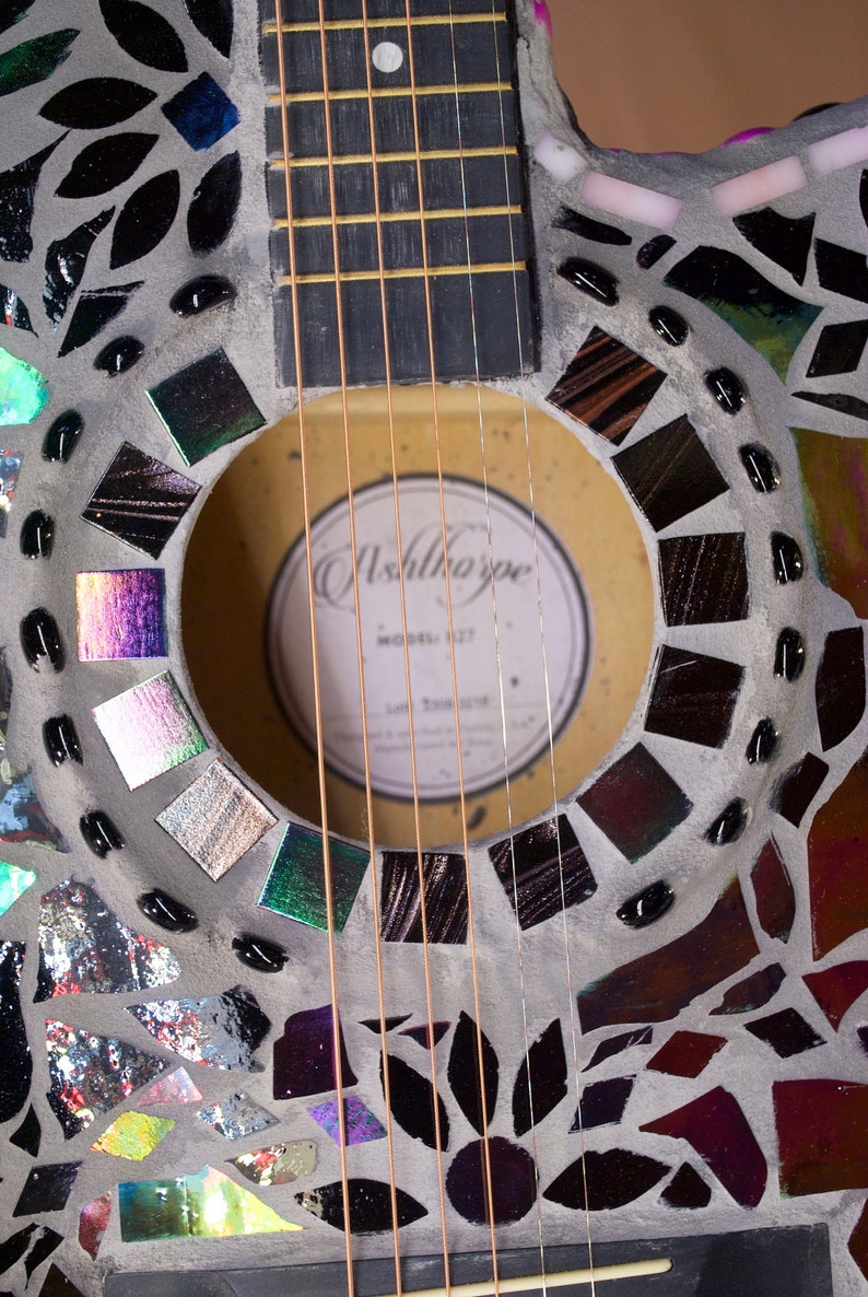Swan Song Playable Mosaic Guitar - Etsy
