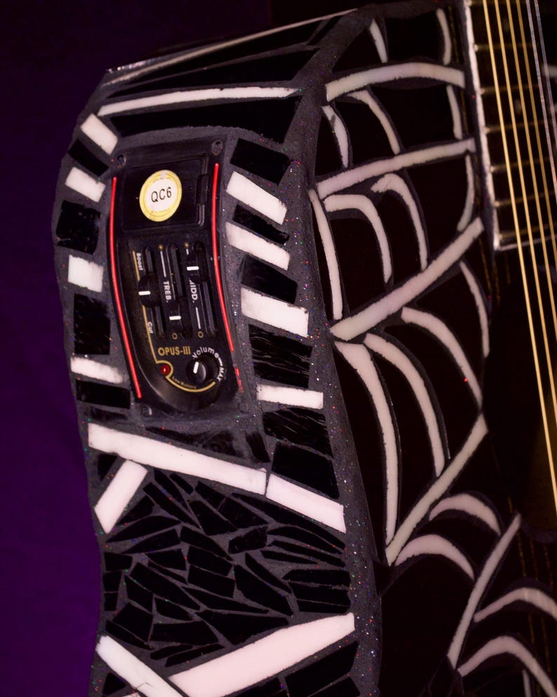 Spider Mosaic Acoustic Electric Guitar - Etsy