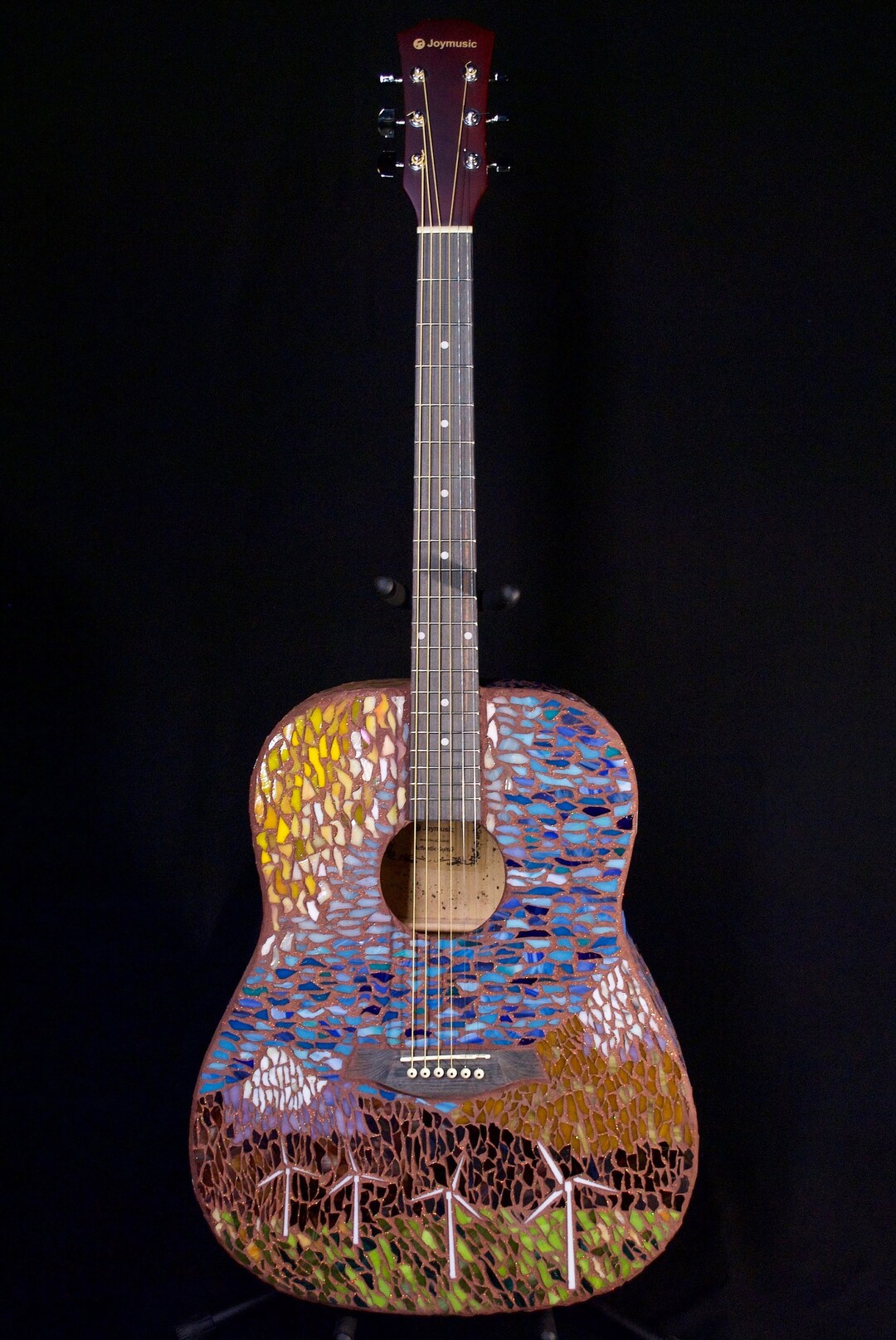 Joshua Tree and Mountains Mosaic Acoustic Guitar - Etsy