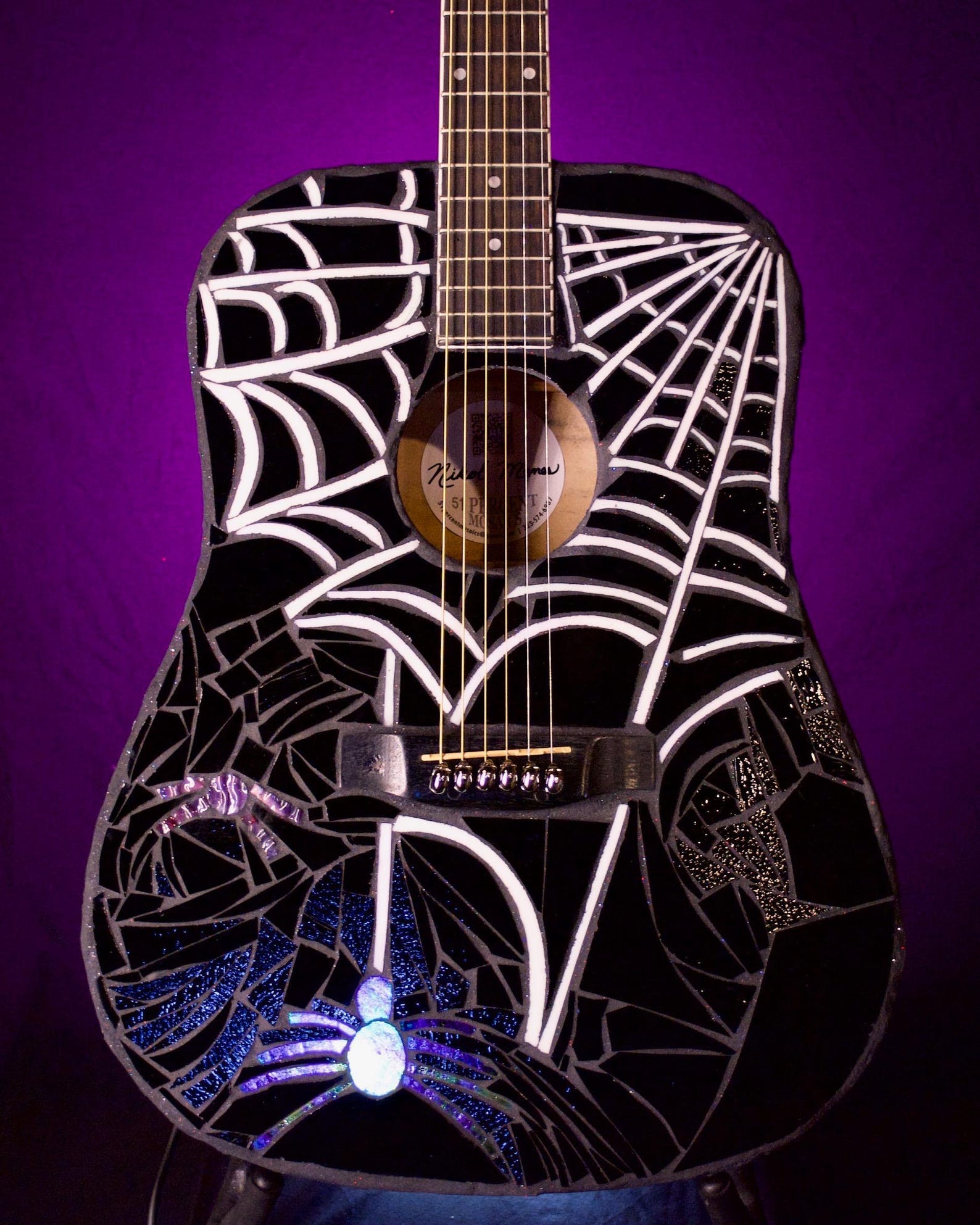 Spider Mosaic Acoustic Electric Guitar - Etsy