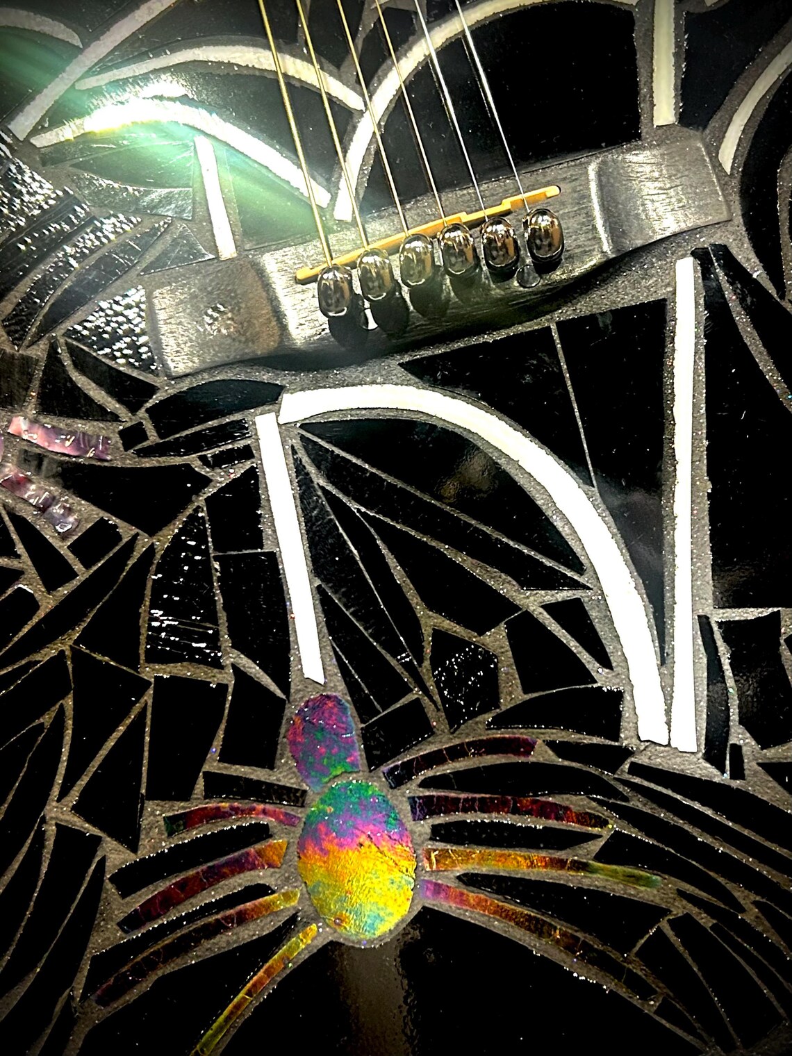 Spider Mosaic Acoustic Electric Guitar - Etsy