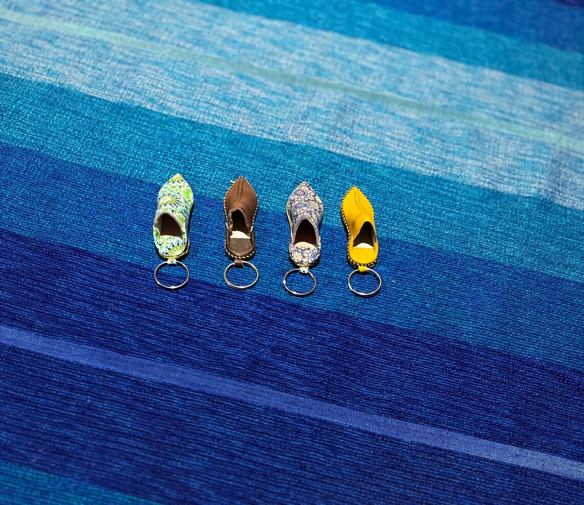 Moroccan Babouche Keychain, Artisanal, Handmade, Authentic Handcrafted ...