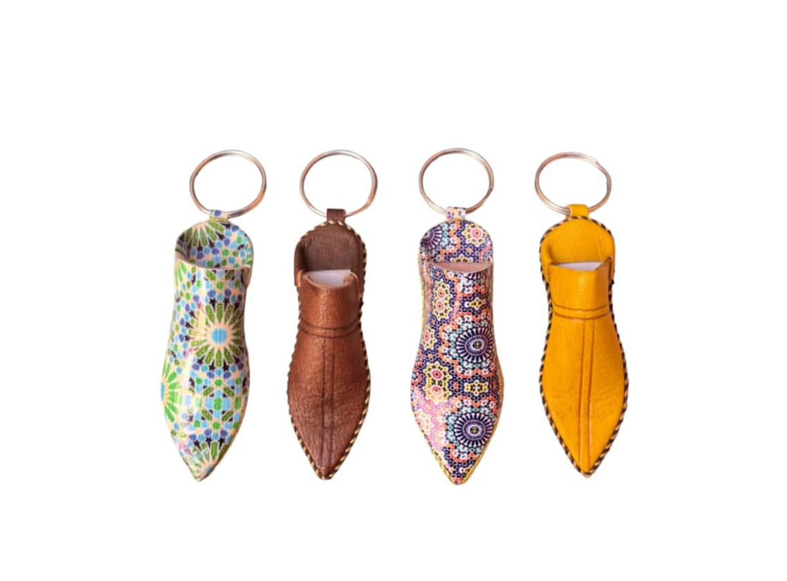 Moroccan Babouche Keychain, Artisanal, Handmade, Authentic Handcrafted ...