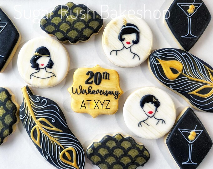 Flapper Cookies Great Gatsby Party Theme Custom - Etsy