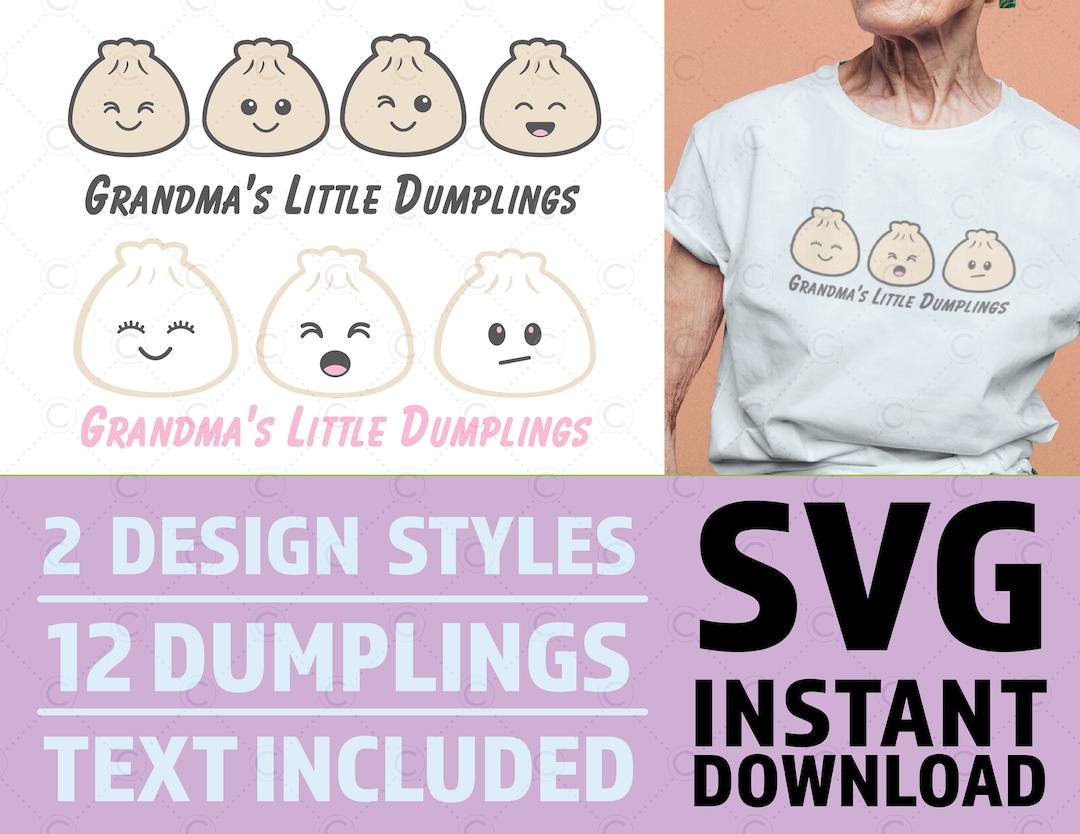 Grandma's Little Dumplings SVG | Grandma PNG | Cute Dumpling Design ...